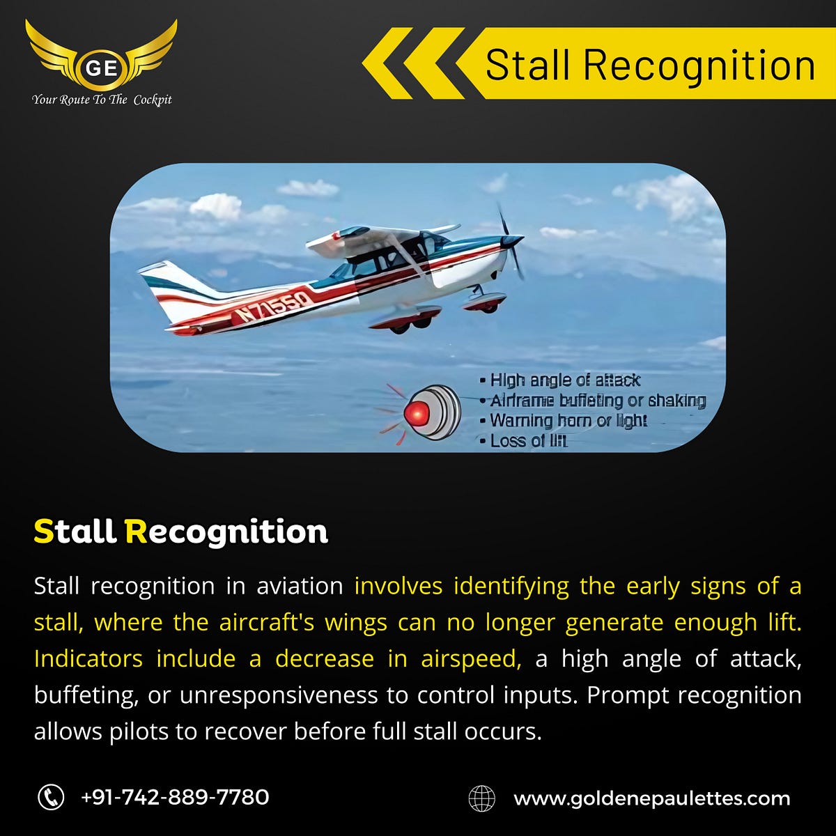 Stall Recognition - Golden Epaulettes Aviation Pilot Training Academy ...