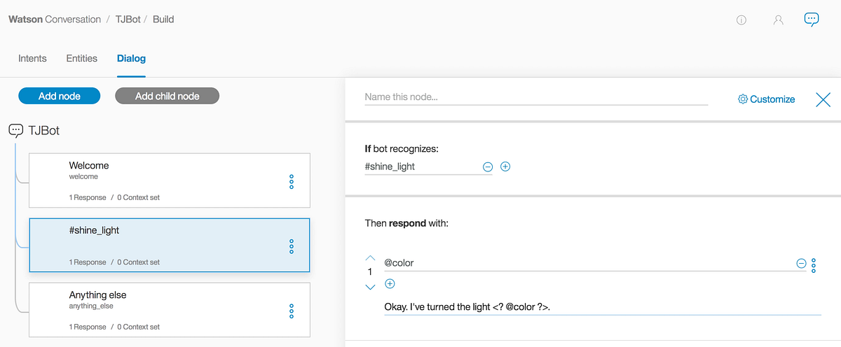 Train TJBot to Shine with an Intent in Node-RED | by JeanCarl Bisson | Medium