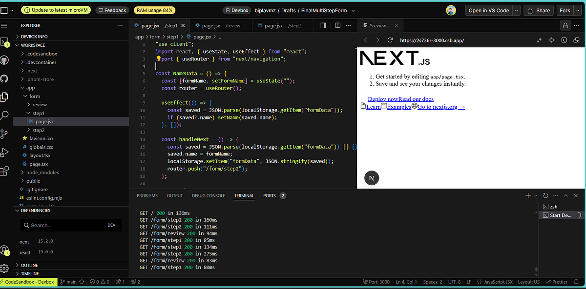 MultiStep Next js Form. https://codesandbox.io/p/devbox/2s736r | by Biplavmazumdar5@gmail.com ...