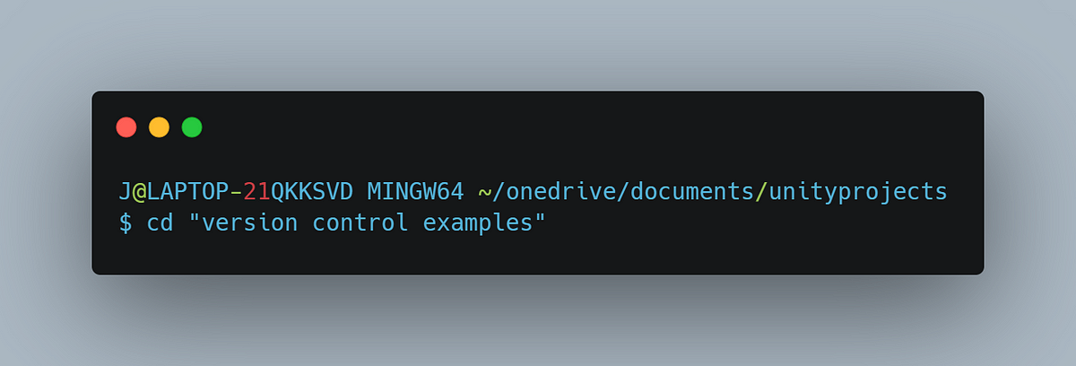 Git Init For Unity The Purpose Of Setting Up Git For A By Justin Sirois Medium 1035