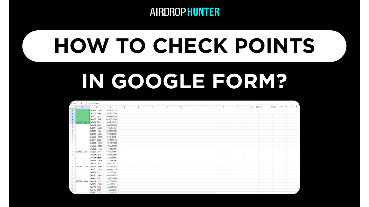 How to check points in Google Form? - Airdrop Hunter (Marketplace) - Medium