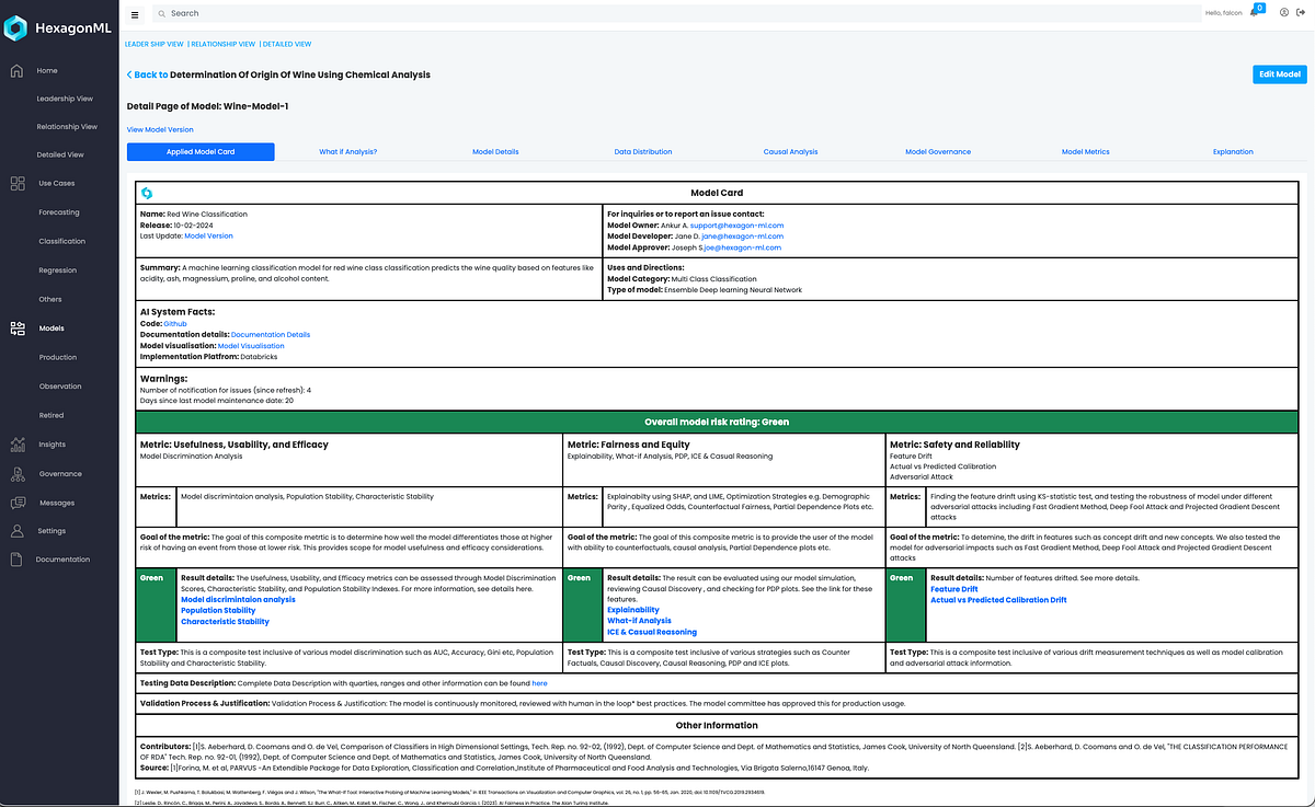 Model Cards — Hexagon-ml. Model nutrition card inspired by CHAI… | by ...