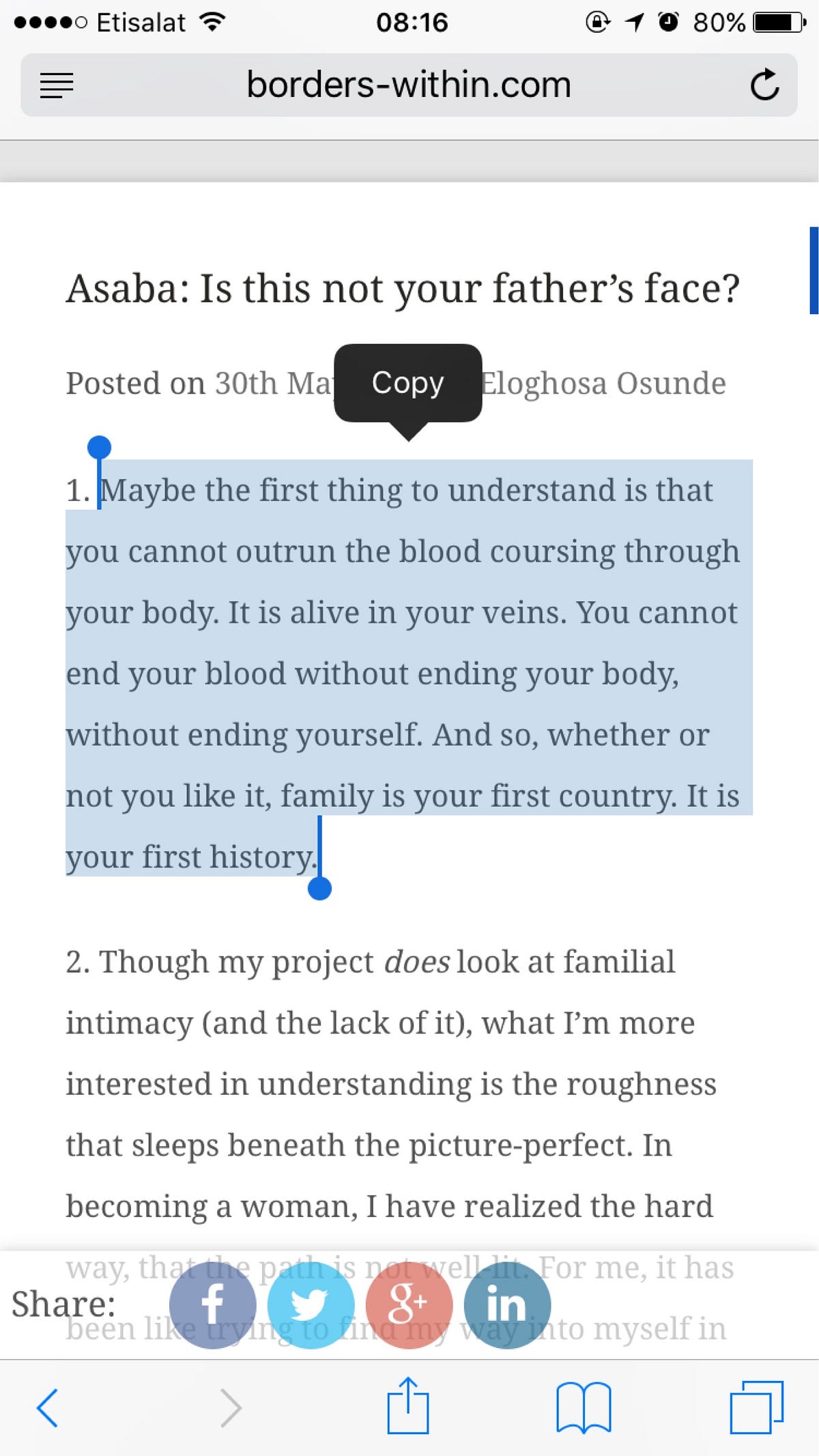 The most important thing I learnt from this piece was this: blood is stubborn. | by Fadekemi ...