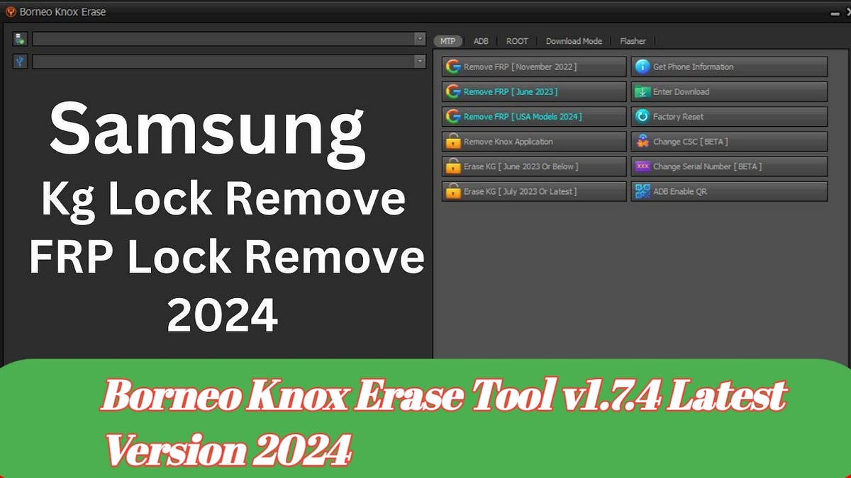 Borneo Knox Erase Tool v1.7.4 Of The Features Borneo Knox Erase Tool v1 ...