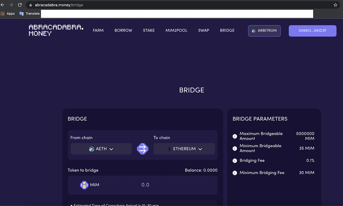 Send your MIM token from One Network to Another via Abracadabra Bridge ...