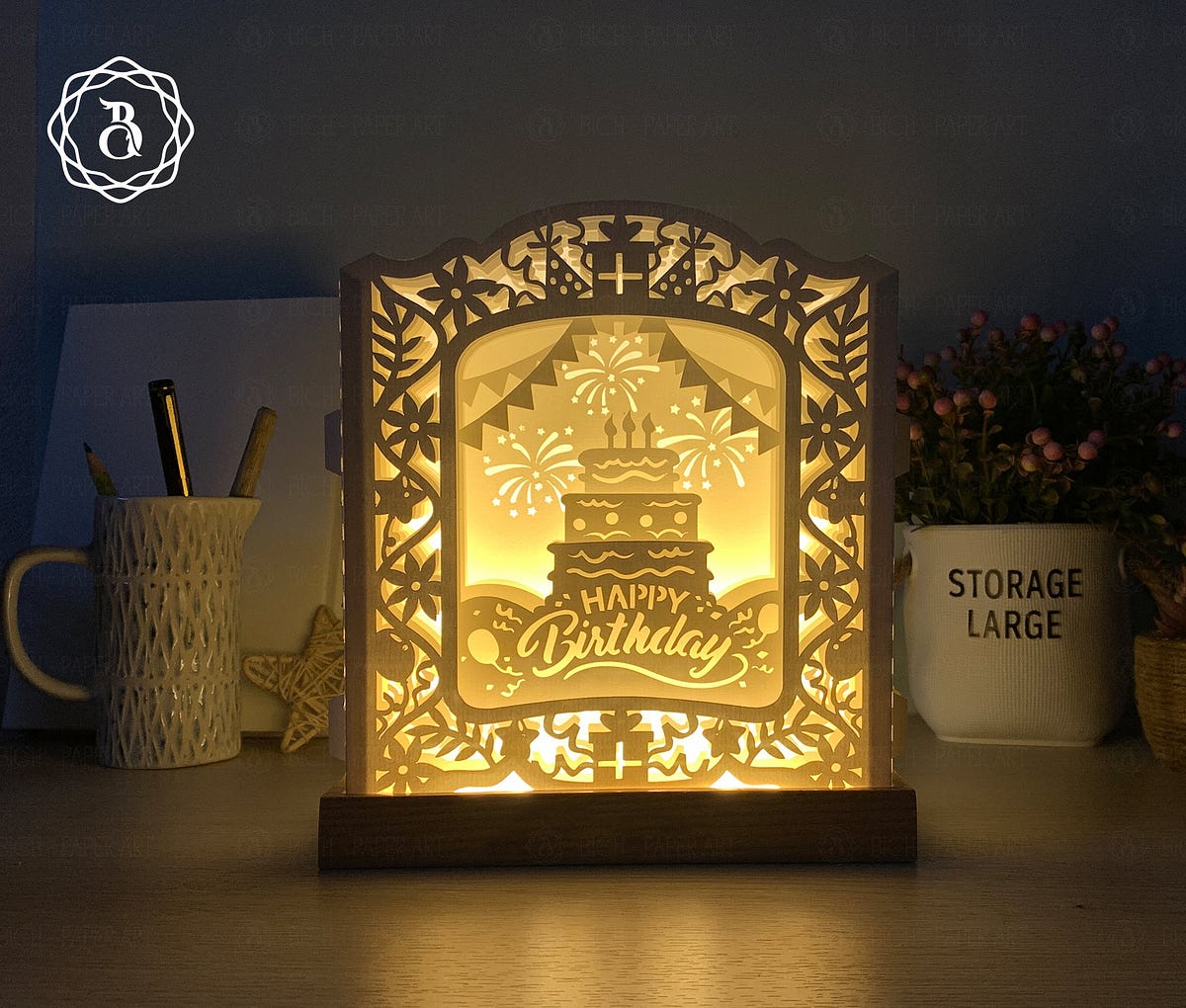 Happy Birthday Popup Card 3D SVG — Happy Birthday Gift DIY — Paper Cut ...