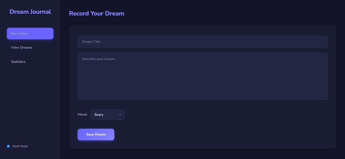 From Midnight Musings to Code: Building a Personal Dream Journal Web ...
