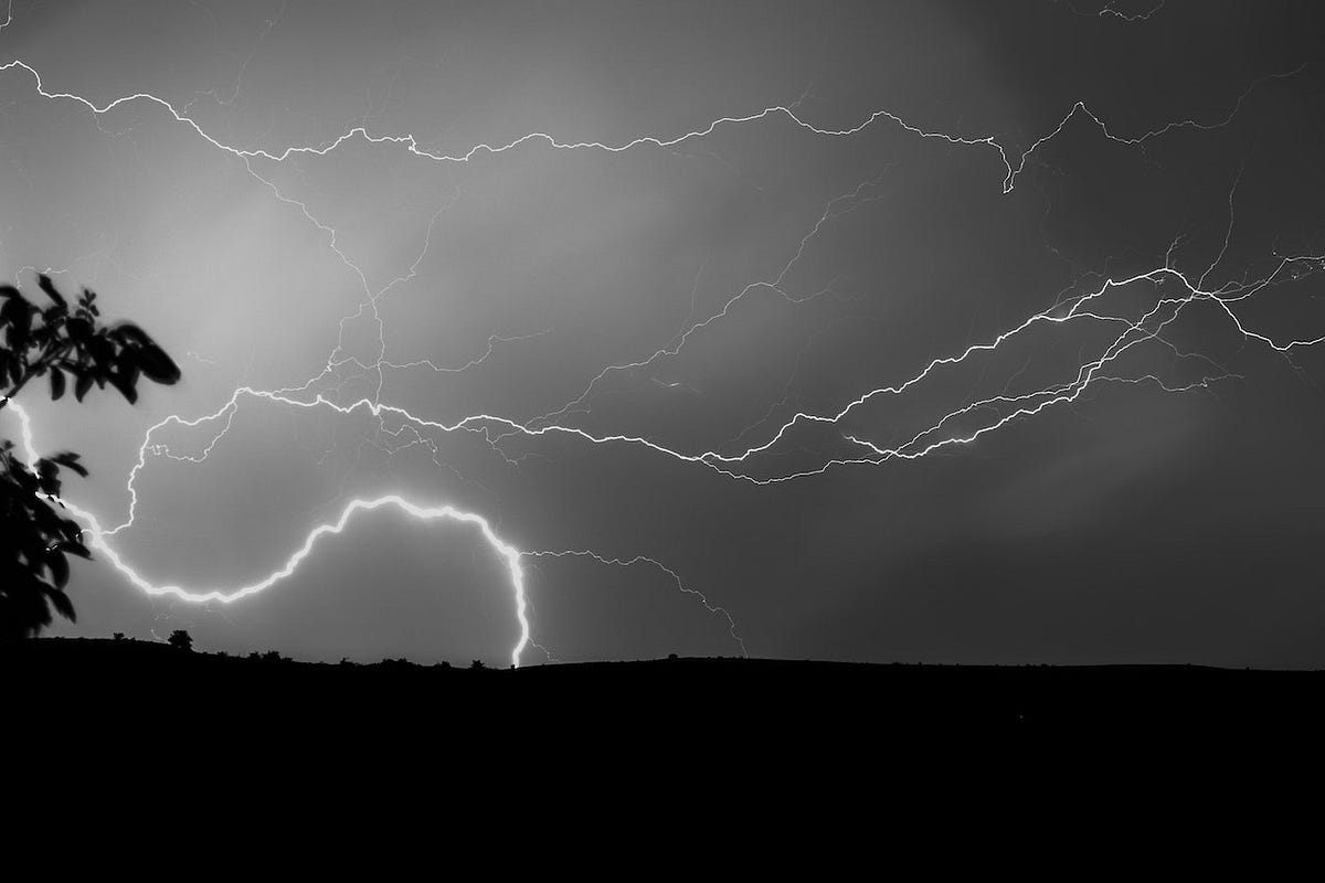 Lightning. Another flash of lightning and he… | by F. Leonora Solomon ...