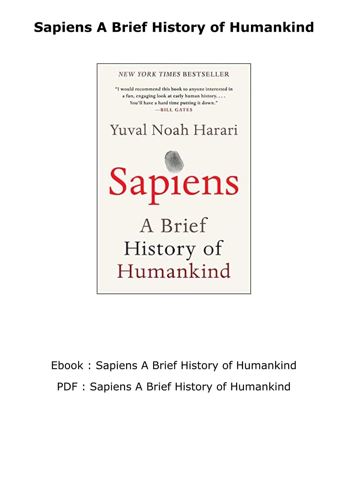 book[READ]] Sapiens A Brief History of Humankind 8001623 - Eegmnvtr - Medium