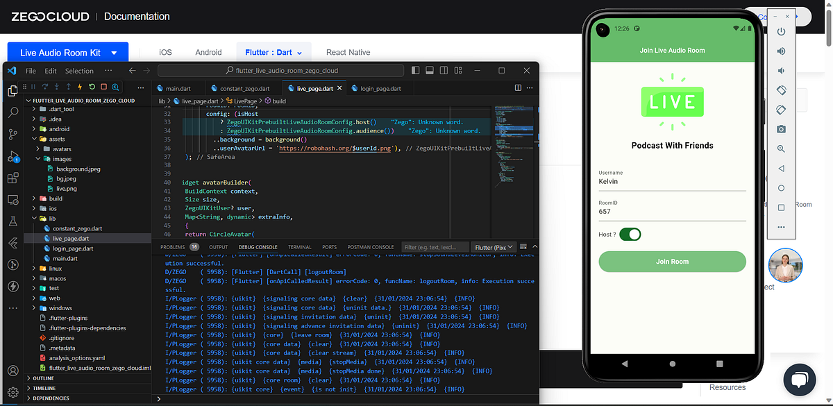How to create a Live Audio Room App with Flutter Using ZEGOCLOUD SDK in ...