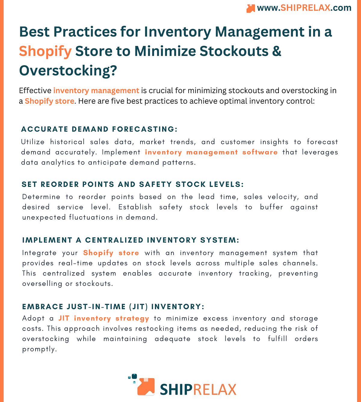 Effective inventory management is crucial for minimizing stockouts and ...