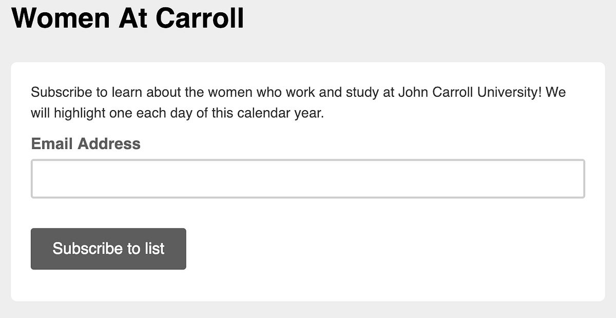 Women at Carroll — Meet Madison Steiner | by John Carroll University ...