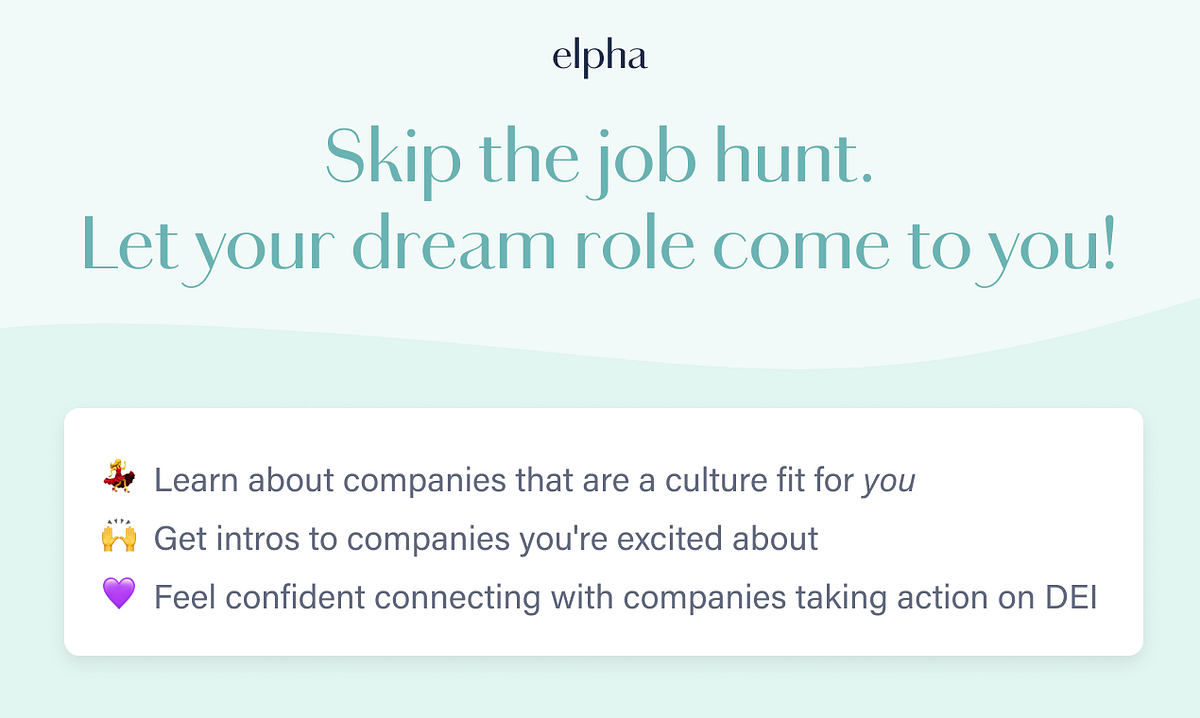 Introducing the Elpha Talent Pool | by Elpha | Elpha Conversations | Medium