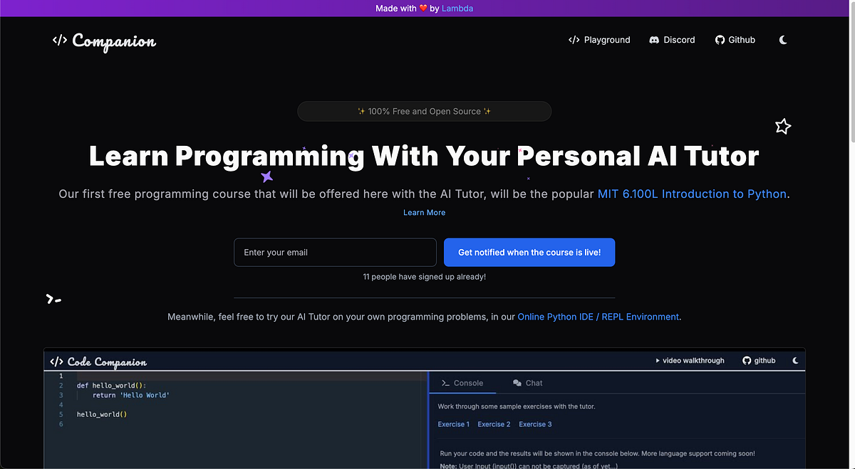 Companion — Update & Upcoming MIT Course Release | by Rahul Duggal ...