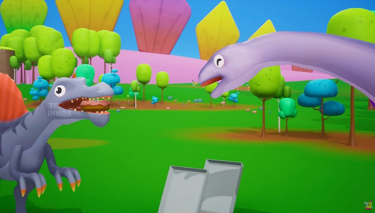 Jurassic Comedy : Brontosaurus vs. Dinosaurs in a Hilarious Food Fight ...