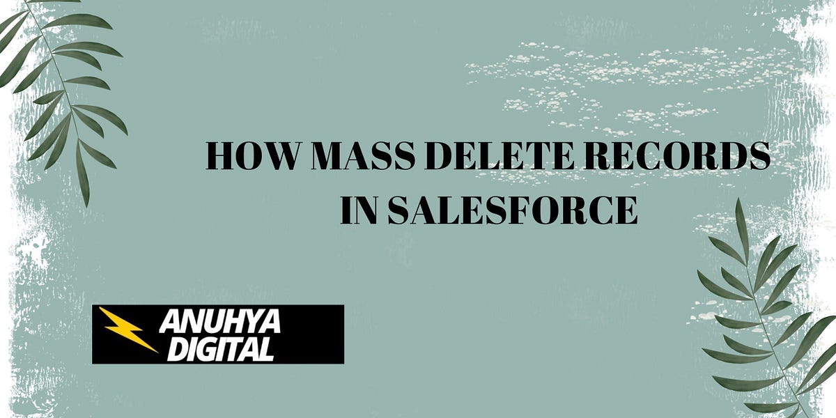 How Mass Delete Records in Salesforce | by Anuhya digital | Medium