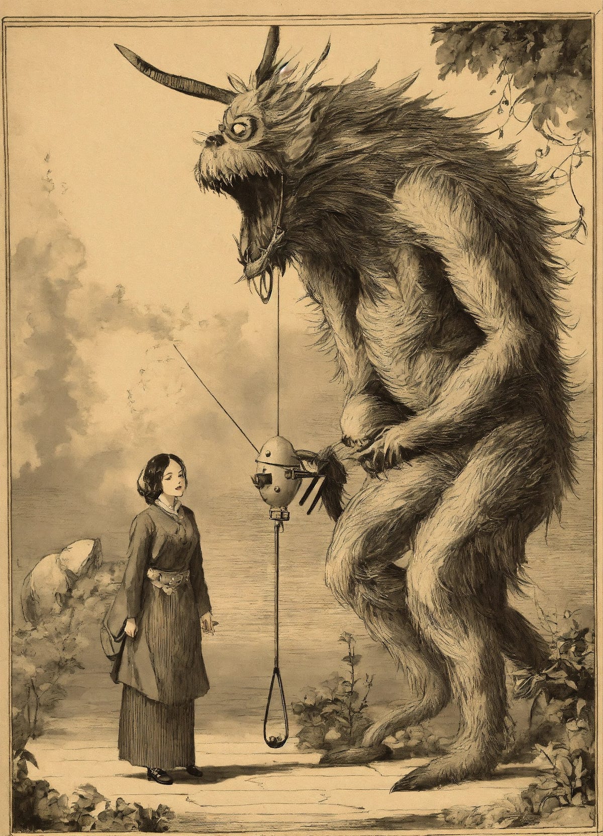 MONSTER & A WOMAN. In the shadowy depths of an ancient… | by Kaifrafiq ...