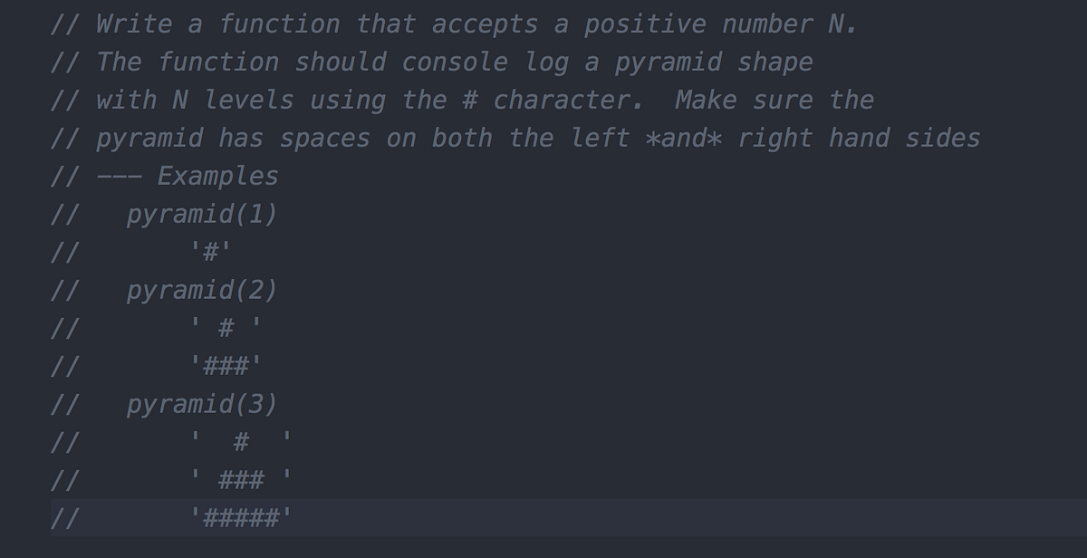 Solving the Pyramid Algorithm Question | by Matthew Welch | Medium