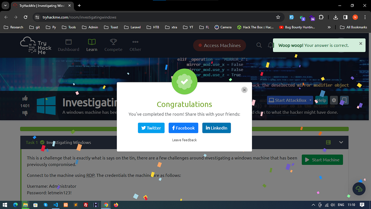 Investigating Windows || TryHackMe WalkThrough | by Nihir Zala | Medium