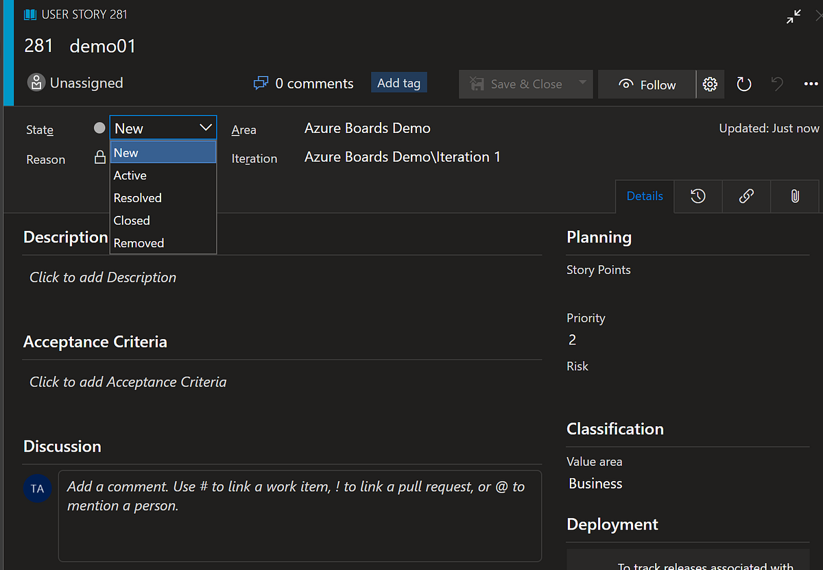 How to add a new work item state in Azure devops boards | by Taj ...