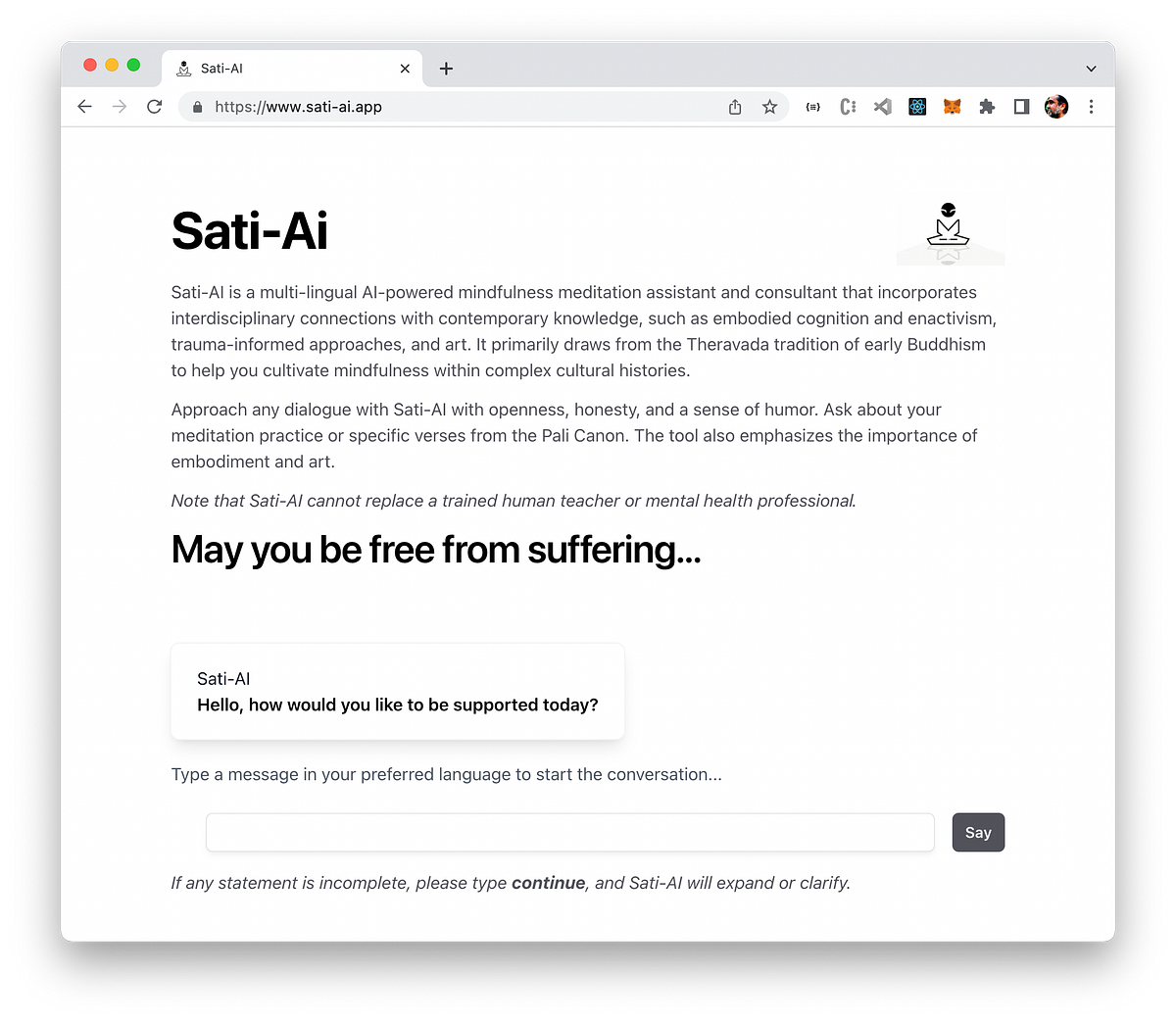 Sati-AI | An AI-powered Buddhist meditation chatbot | by Marlon Barrios ...