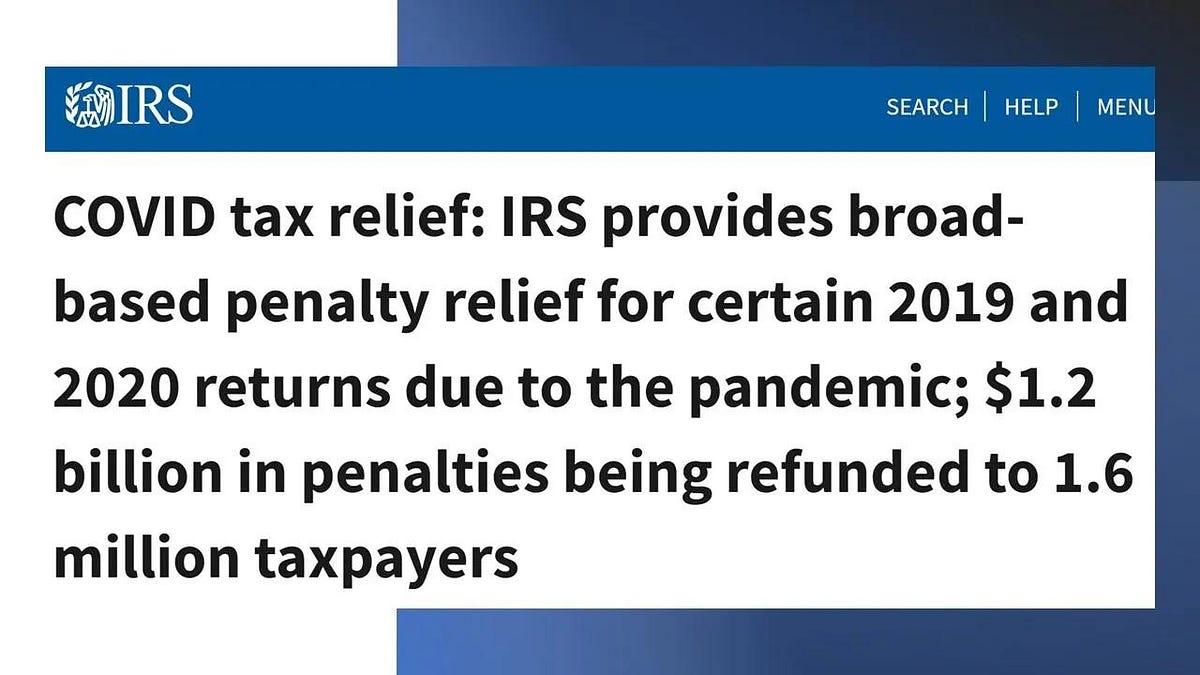 IRS Refunds $1.2B in Late Penalties to 1.6M Taxpayers | by Morristown ...