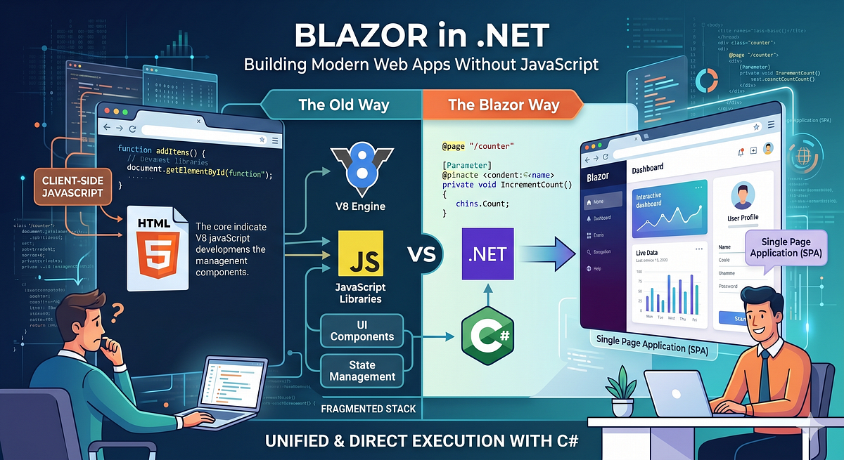 Blazor in .NET: Building Modern Web Apps Without JavaScript | by Swetha ...