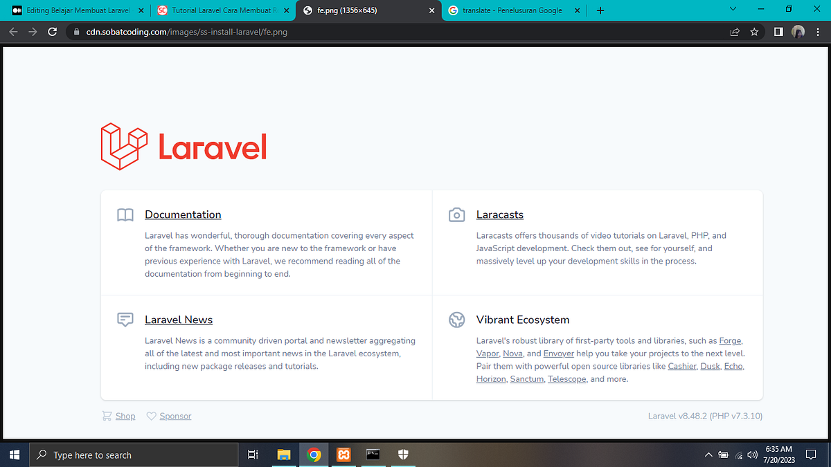 Belajar Membuat Laravel. Assalamualaikum Wr. Wb. | by Luk Luul Latifah | Jul, 2023 | Medium