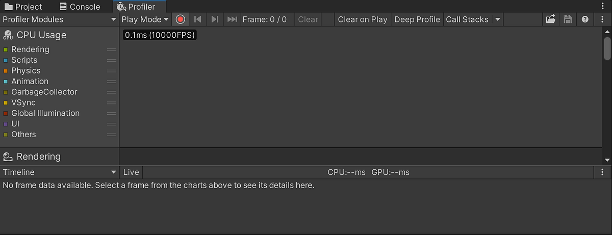 Using the Unity Profiler. The unity profiler will allow us to… | by Josh Watts | Medium