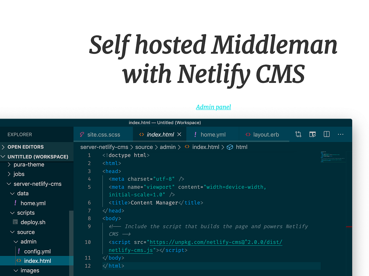 Self-hosted Netlify CMS with Middleman, Gitlab and Ubuntu | by Chris Wilkinson | Medium