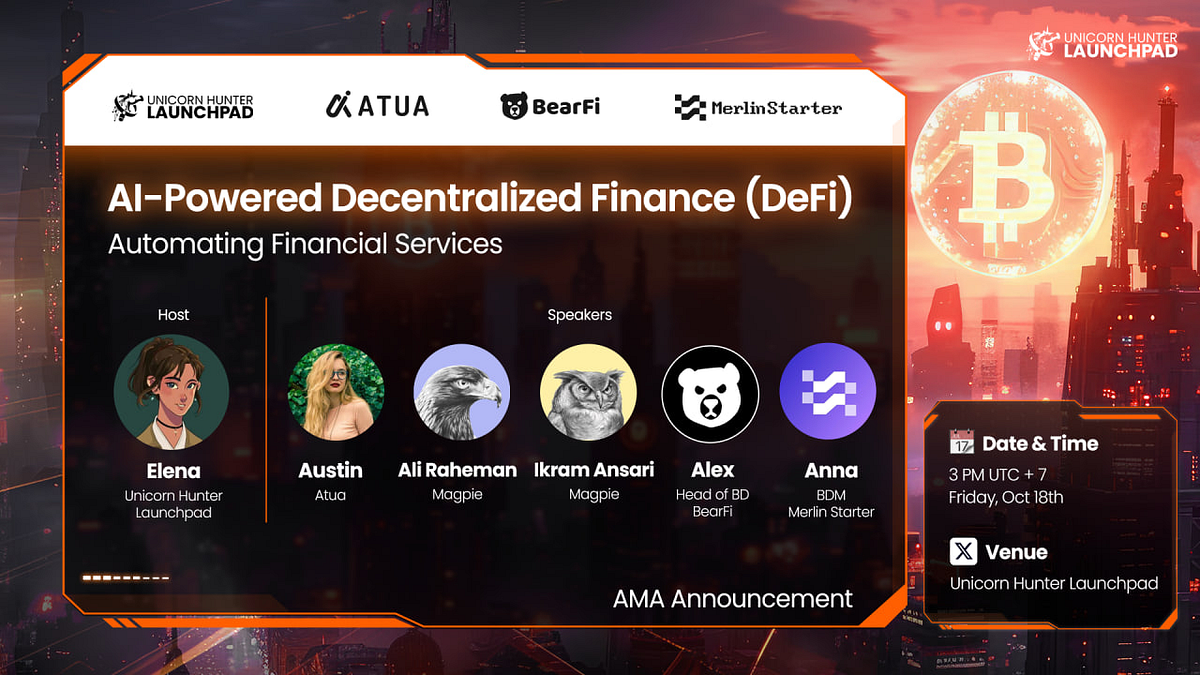 AMA: AI-Powered Decentralized Finance: Automating Financial Services 🚨 ...