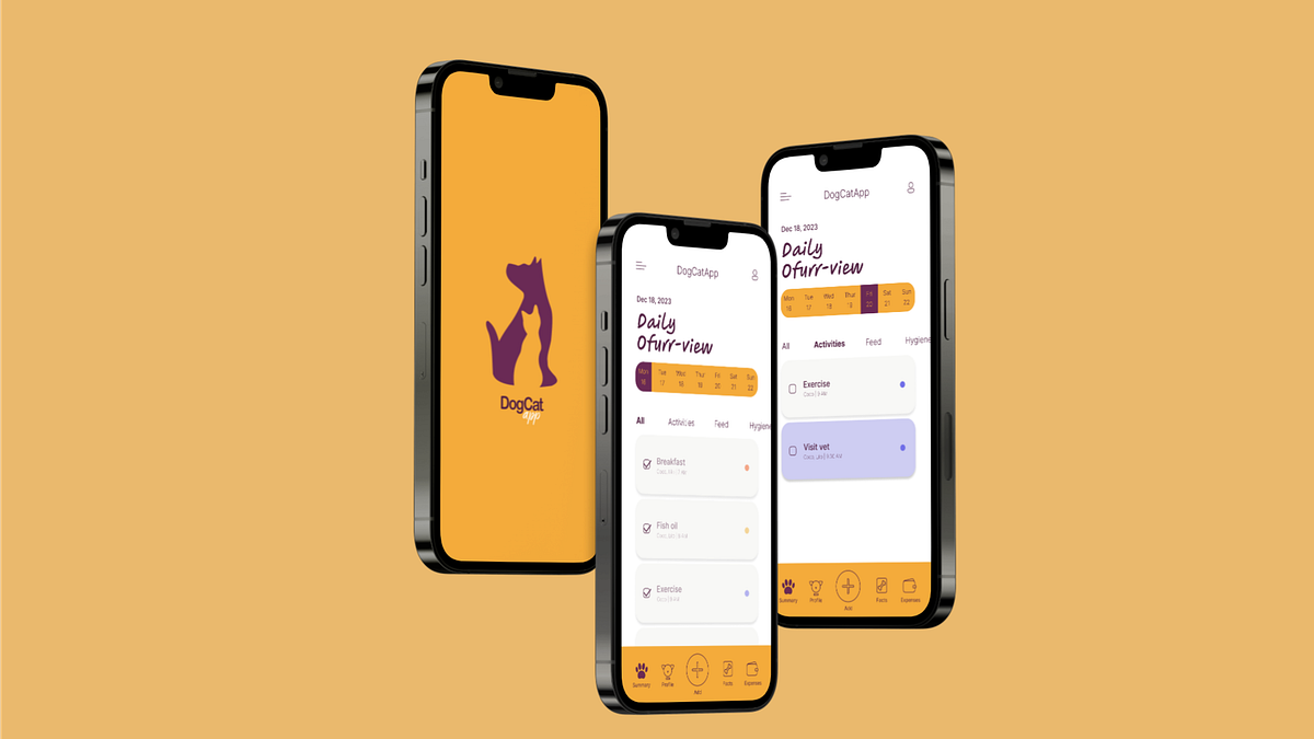 UIUX Case Study: DogCatApp - Pet Care Tracker | by Jocelyn Luis | Dec, 2023 | Medium
