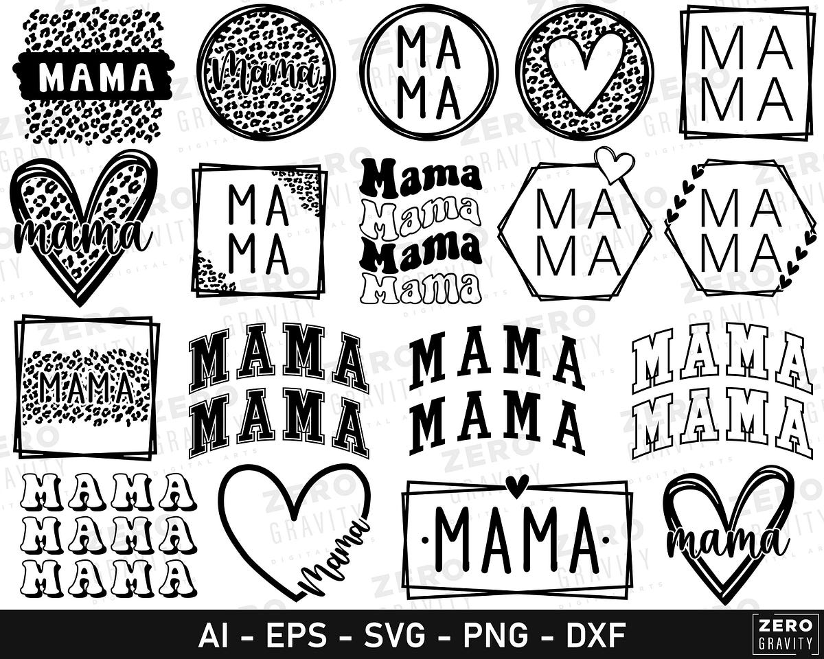 Mama Svg Bundle, Digital Download Mama Png, Mama Svg Cut File, Mama ...