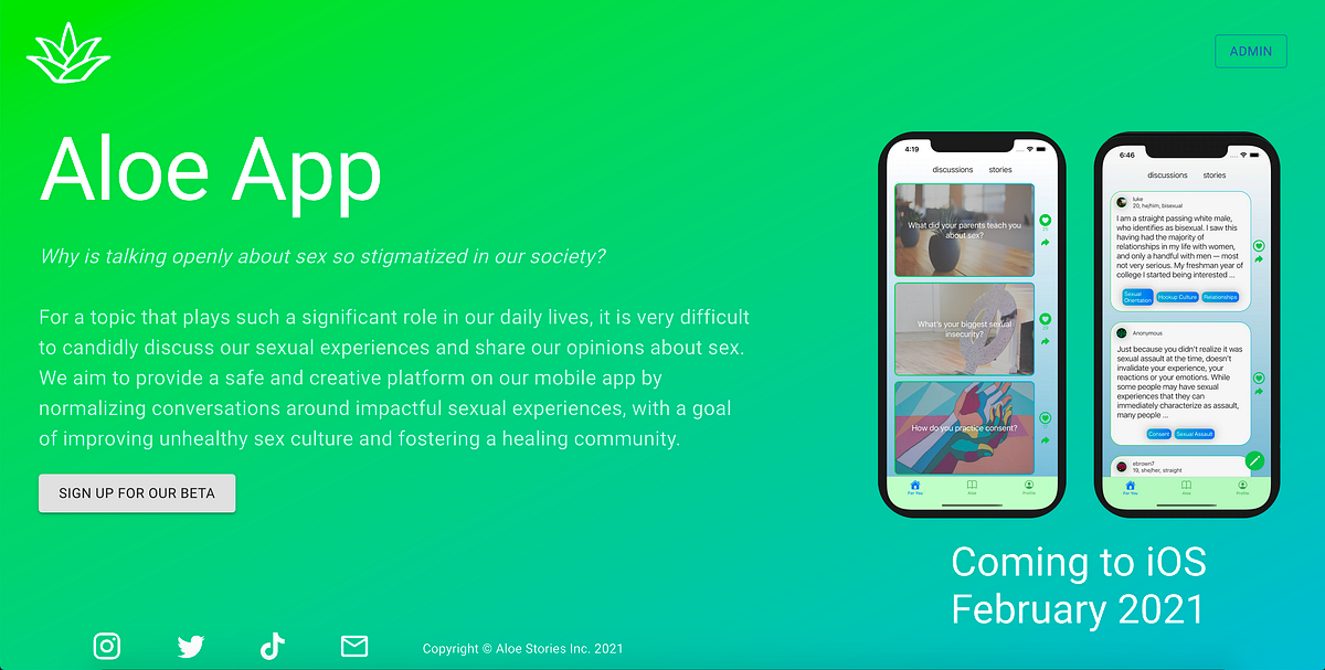 Aloe Stories: Building an iOS App from Scratch | by Olivia Johnson | Medium