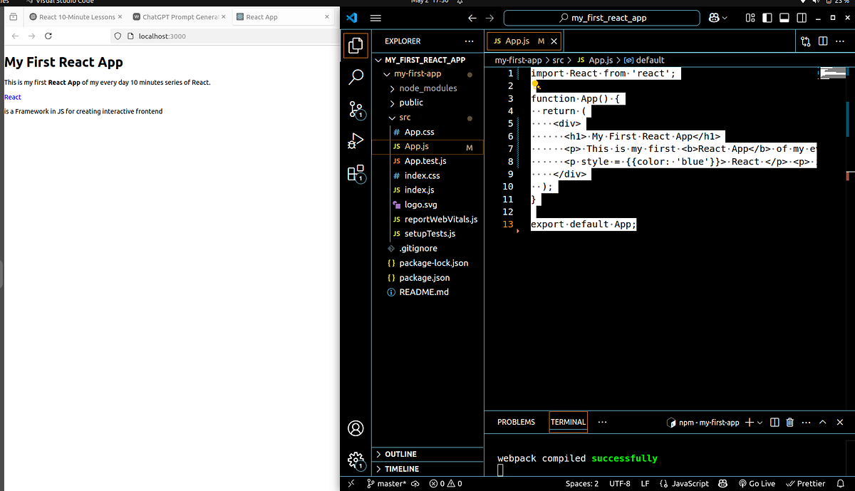 🚀 React in 10 Minutes a Day — Day 1: What is React & How I Built My ...