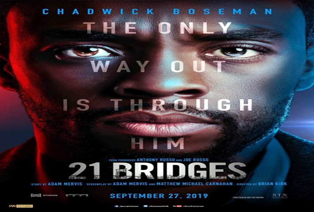 Chadwick Boseman And The Russo Brothers’s 21 Bridges Movie Poster | by ...