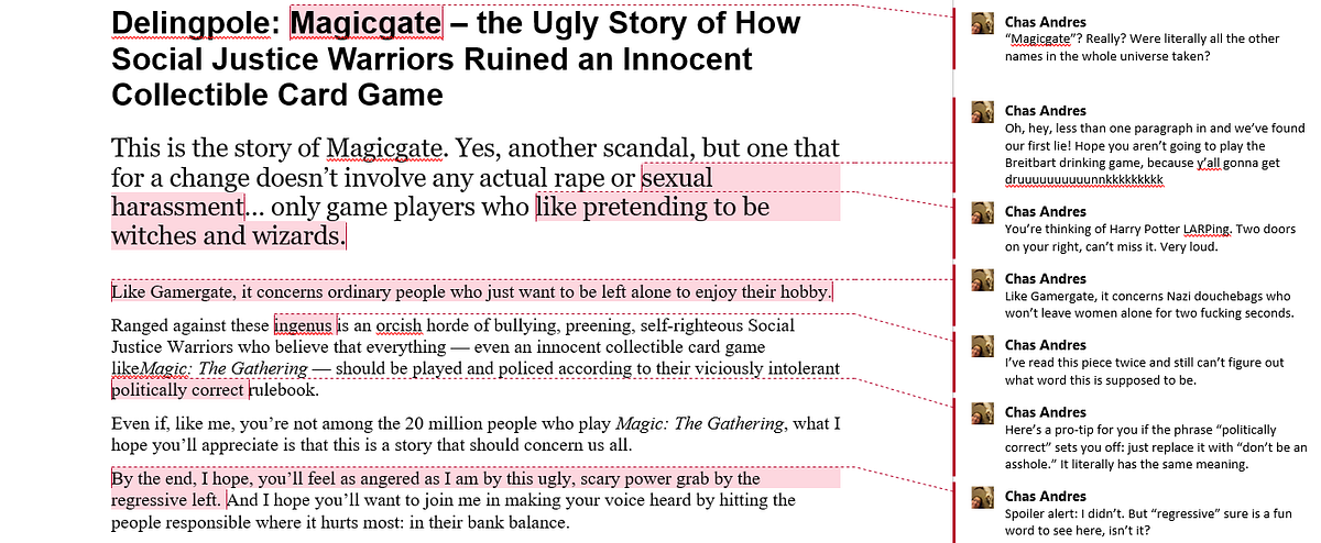 Sexism, Absurdity, And a Dog That Heils: Annotating Breitbart’s ...