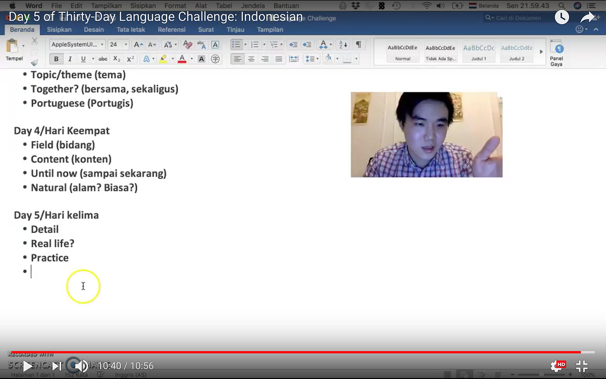 Indonesian 30-Day Language Challenge: Day 5 | by Kevin Sun | Sun ...