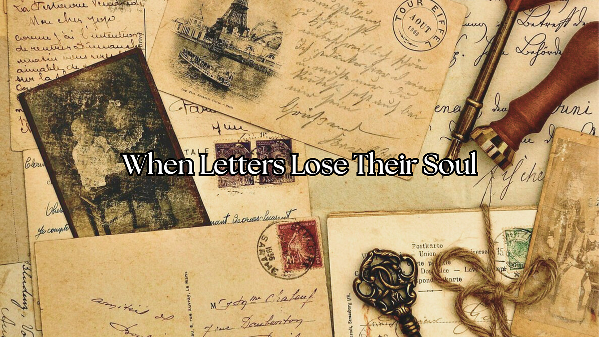 When Letters Lose Their Soul. One night, you were lying on your bed ...