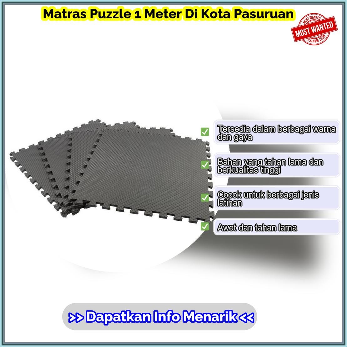 Matras Puzzle 1 Meter Di Kota Pasuruan - Matras Judo - Medium