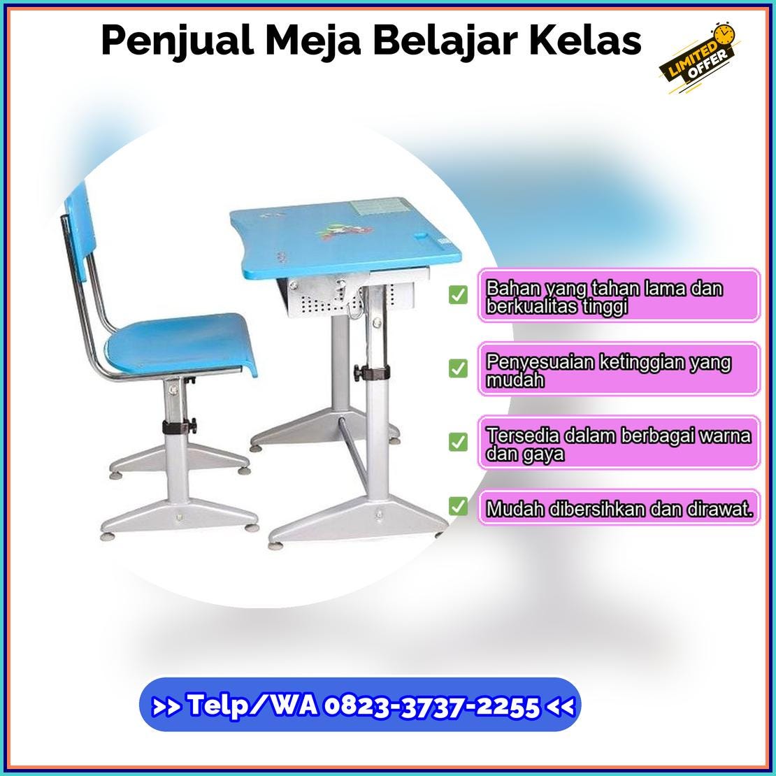 Pabrik Penjual Meja Belajar Kelas Kota Cot Glie - Meja Belajar - Medium