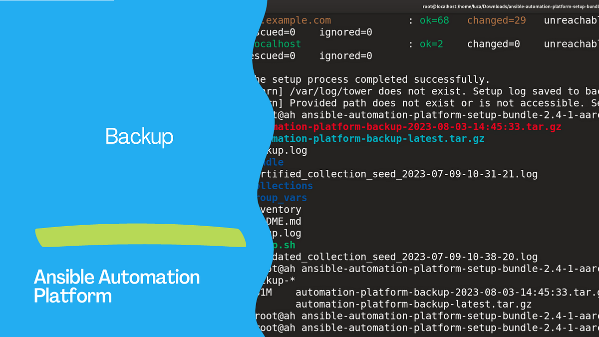Backup Ansible Automation Platform | by Luca Berton | DevOps.dev