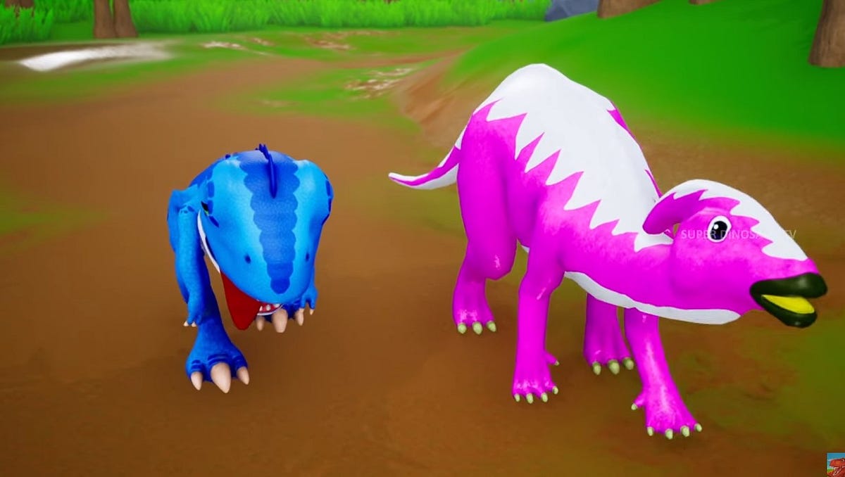 Hilarious Dino Heist: Funny Grass Dressed Dinosaurs Stealing Food from ...
