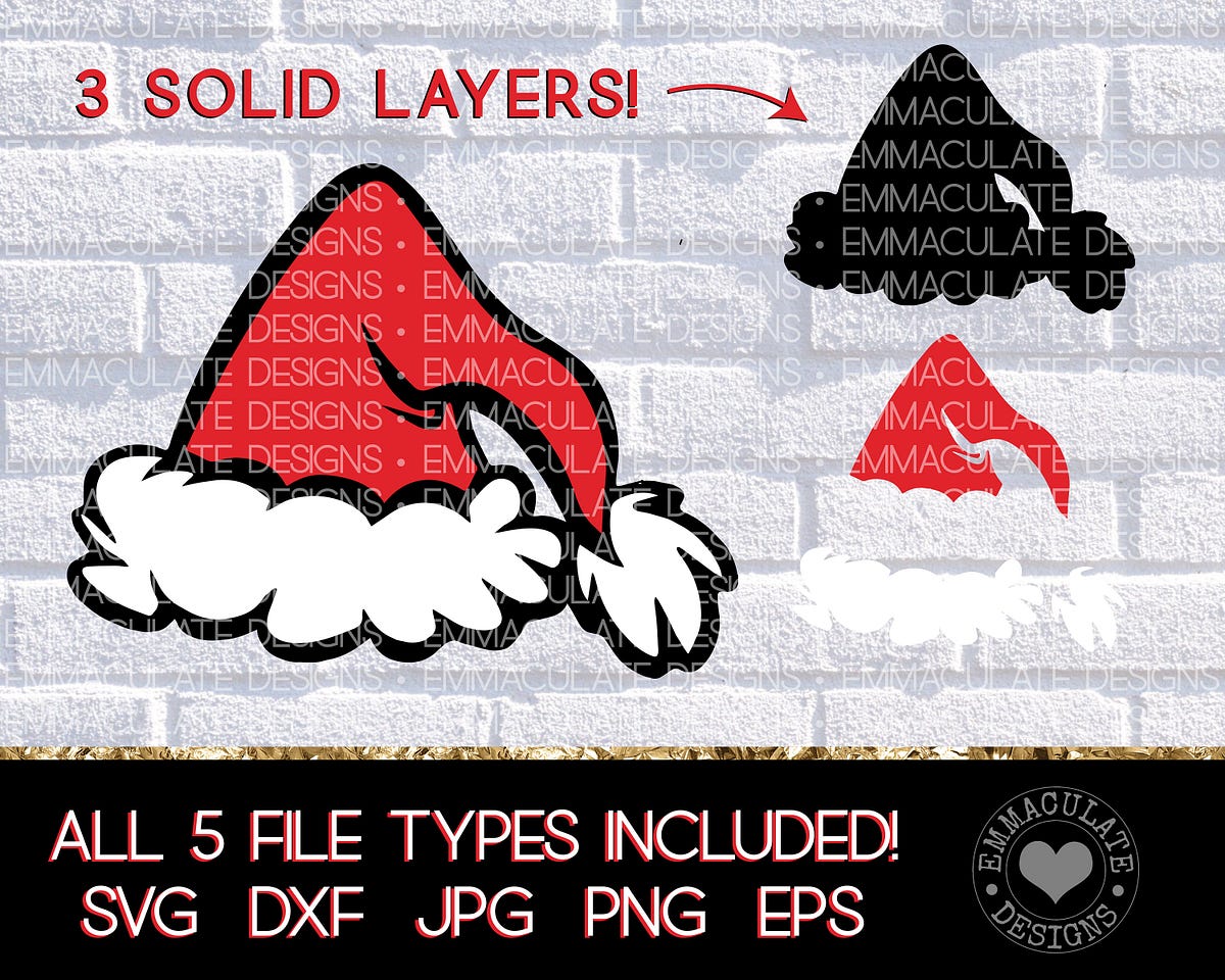 Grinch Santa hat SVG | Grinch svg | Santa hat svg | Christmas svg ...