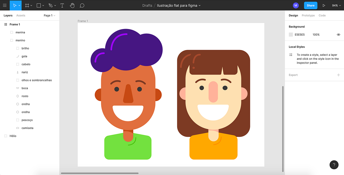Aprendendo ilustração flat usando Figma | by Mirella Almeida | Medium