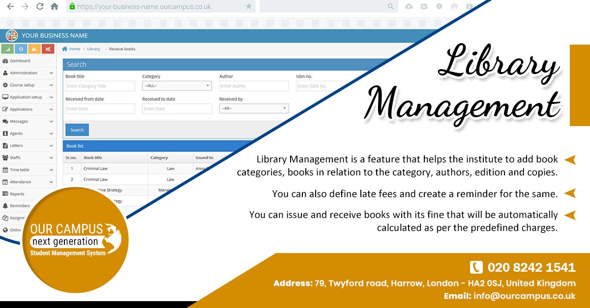 Library Management System — Our Campus | by Our Campus Software | Medium