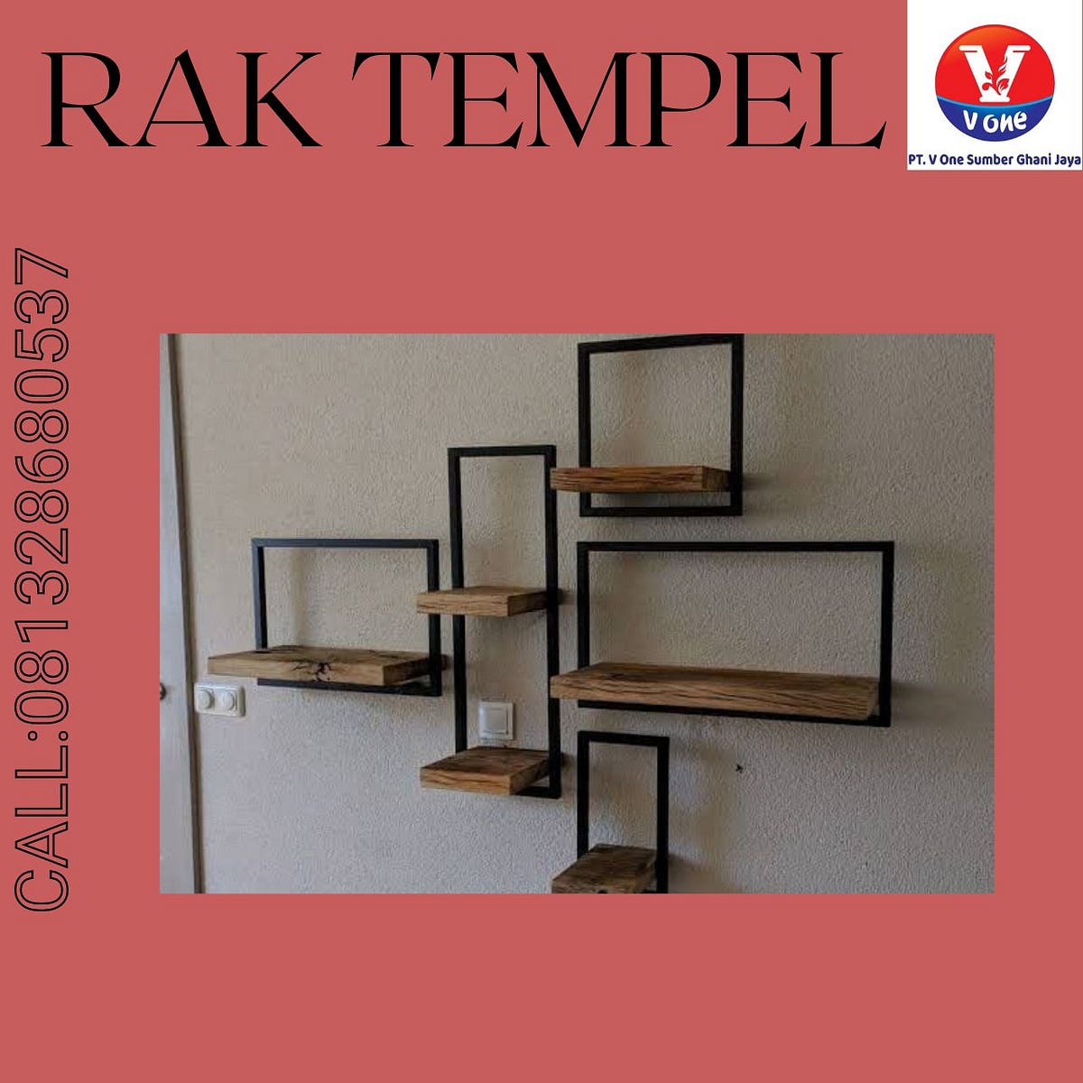 Rak tempel susun besi PT V One Sumber Ghani Jaya - Raktempell - Medium