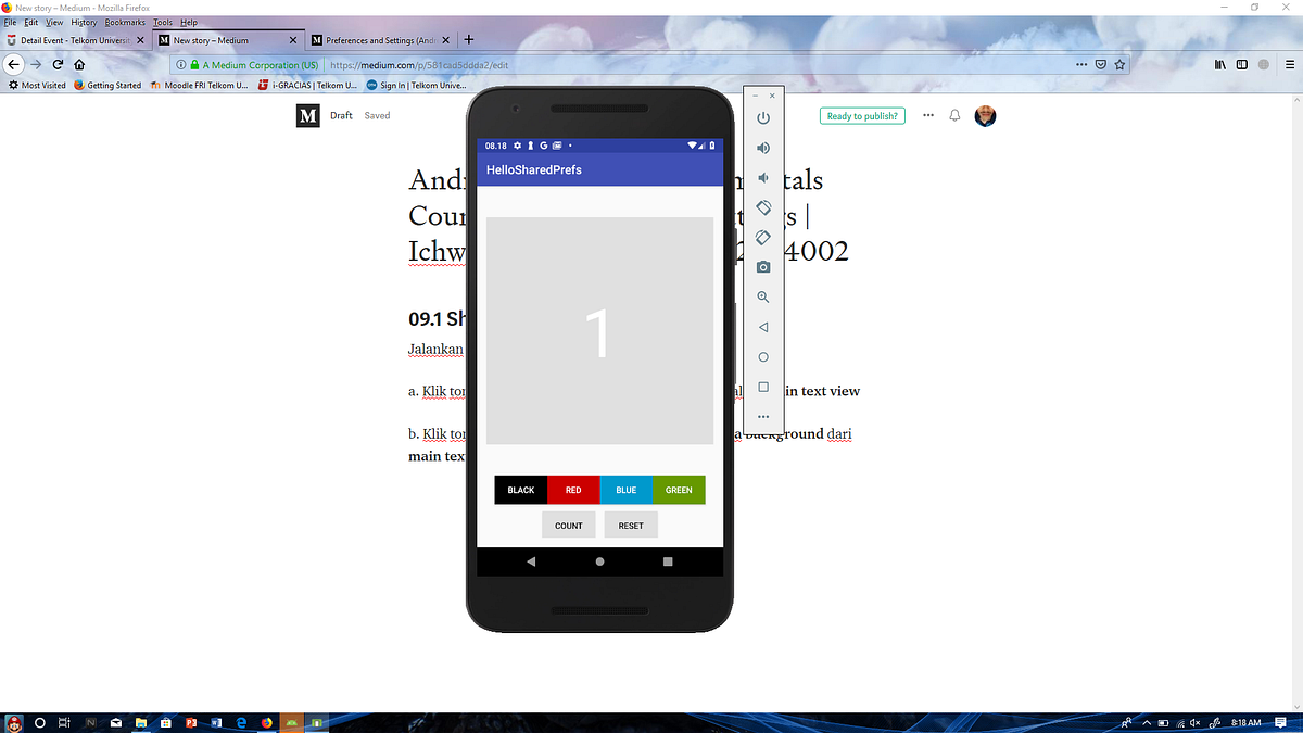 Android Developer Fundamentals Course Preferences and Settings | Ichwan Habibie 1202162252 ...