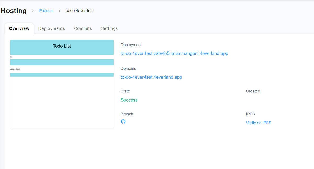 How to deploy an Application on IPFS using 4EVERLAND CLI | by Allan Mang’eni | 4EVERLAND | Medium