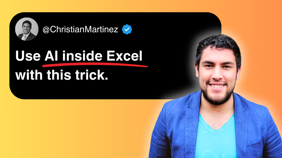 How Finance Teams Can Now Use AI Directly in Excel (Without Copilot) | by Christian Martinez ...